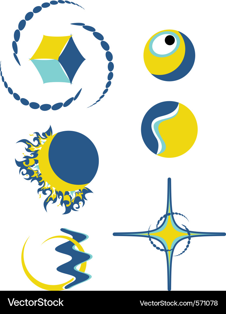 Abstract logo symbols Royalty Free Vector Image