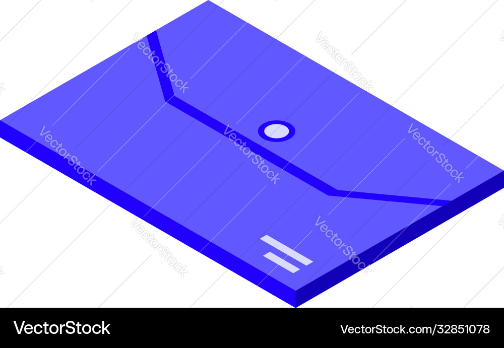 Plastic map storage document icon isometric style Vector Image