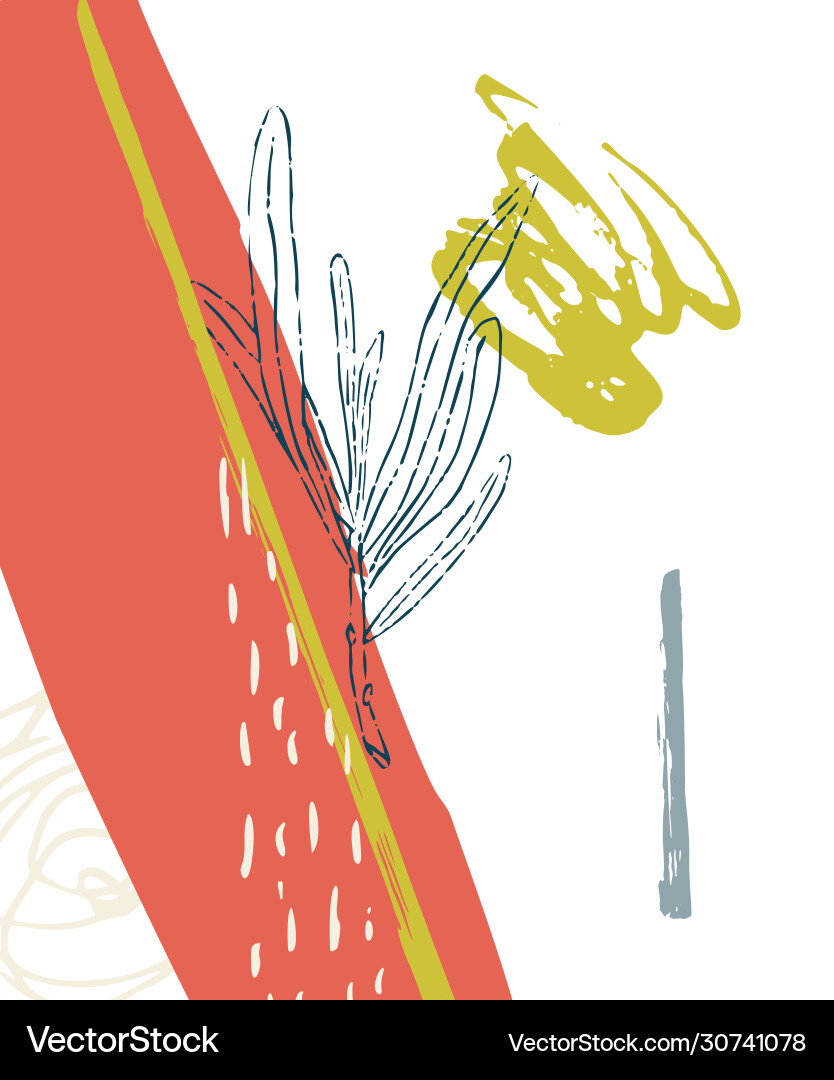 Universal abstract card hand drawn Royalty Free Vector Image