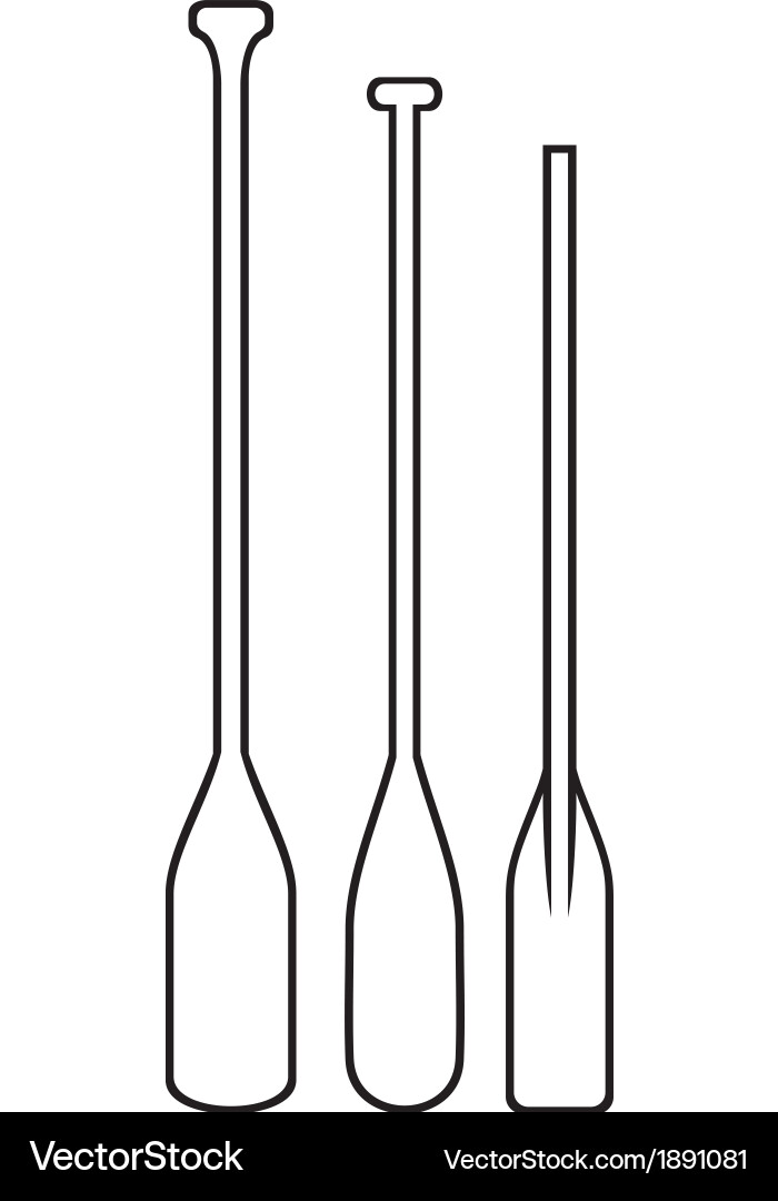 Wooden paddle Royalty Free Vector Image - VectorStock