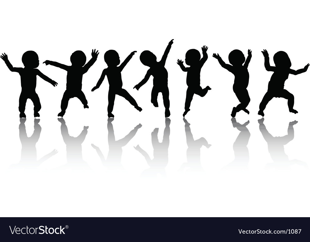 Dancing babies Royalty Free Vector Image - VectorStock