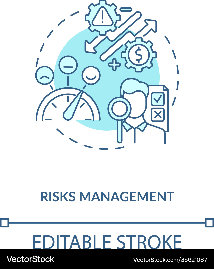 Risks management concept icon Royalty Free Vector Image