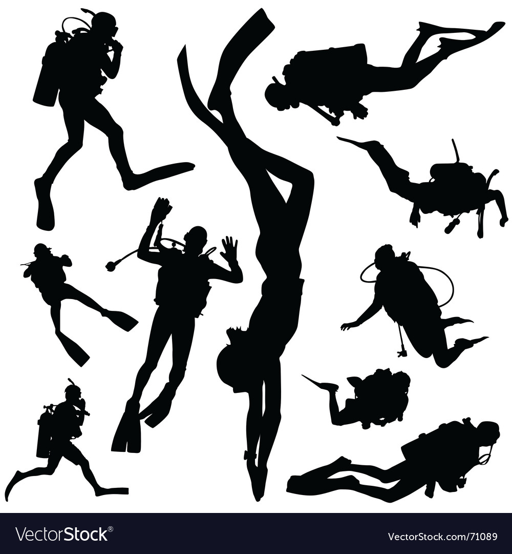 Scuba diving Royalty Free Vector Image - VectorStock