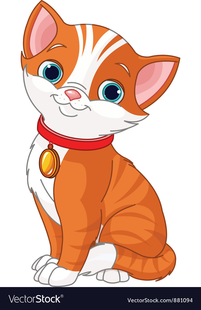 Cute Cat Royalty Free Vector Image Vectorstock