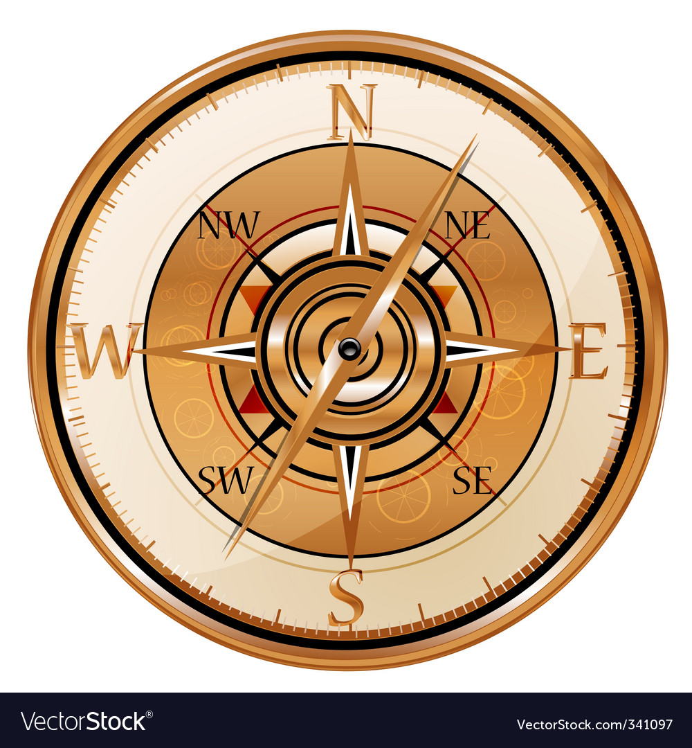 Antique Compass Royalty Free Vector Image Vectorstock