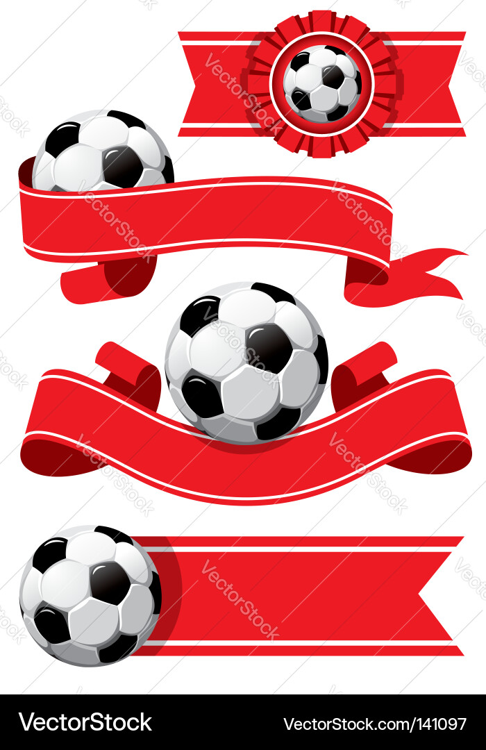 Set of soccer design elements Royalty Free Vector Image