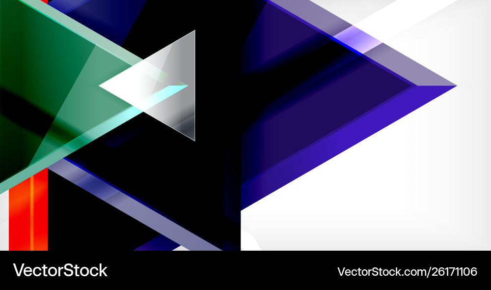 Glossy shiny triangles background Royalty Free Vector Image