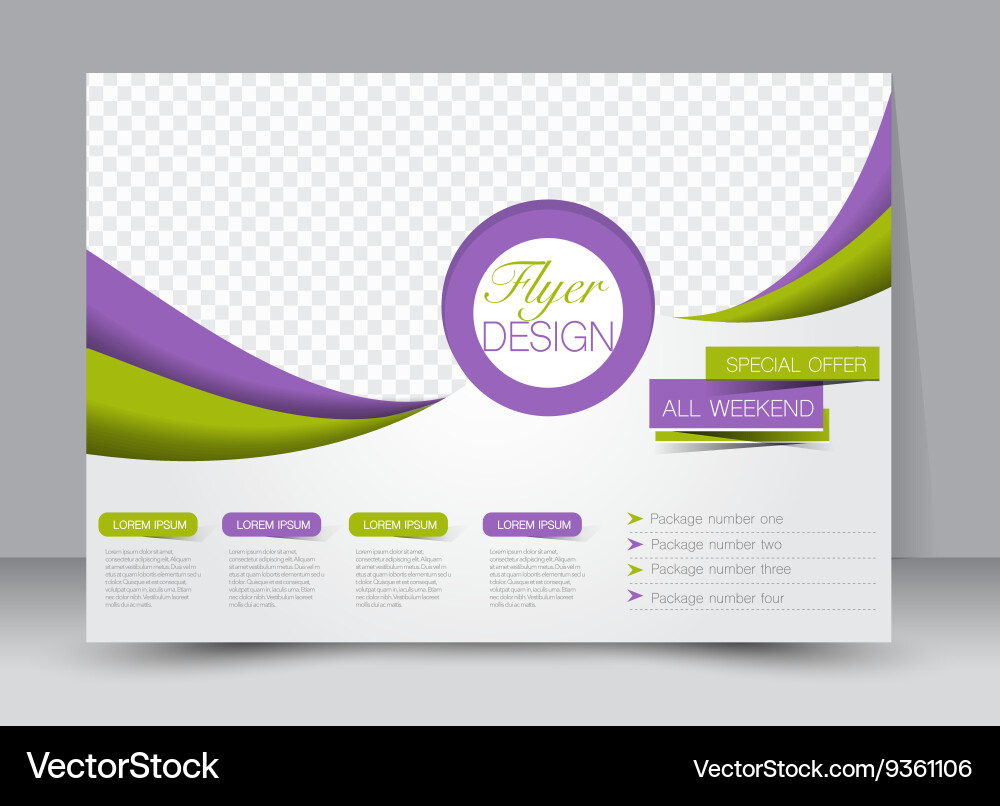 Landscape billboard flyer or brochure template Vector Image