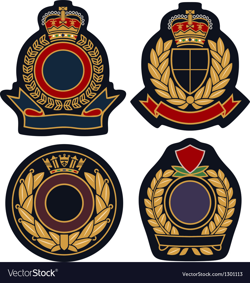 Royal Emblem Badge Shield Royalty Free Vector Image