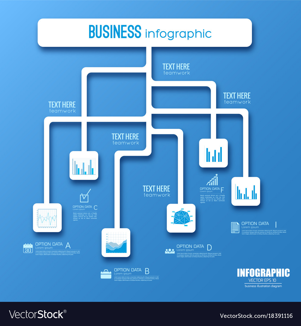 Web infographic flowchart design Royalty Free Vector Image