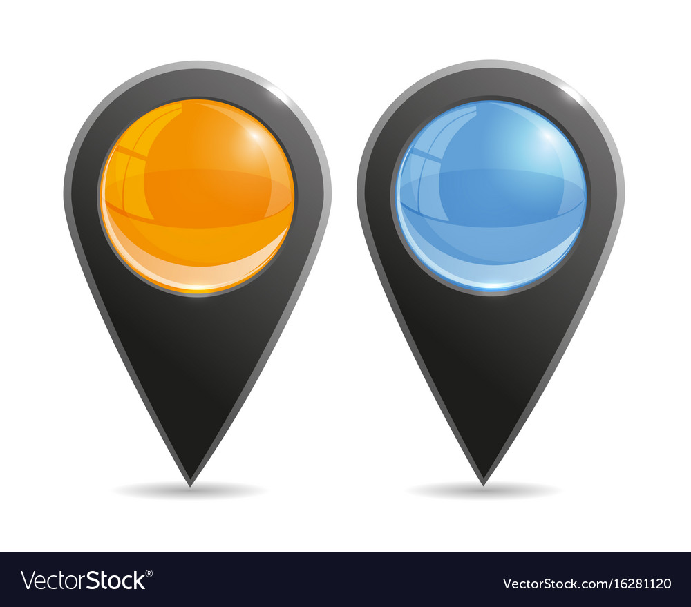 Set round 3d map pointers Royalty Free Vector Image Set round 3d map pointers Royalty Free Vector Image