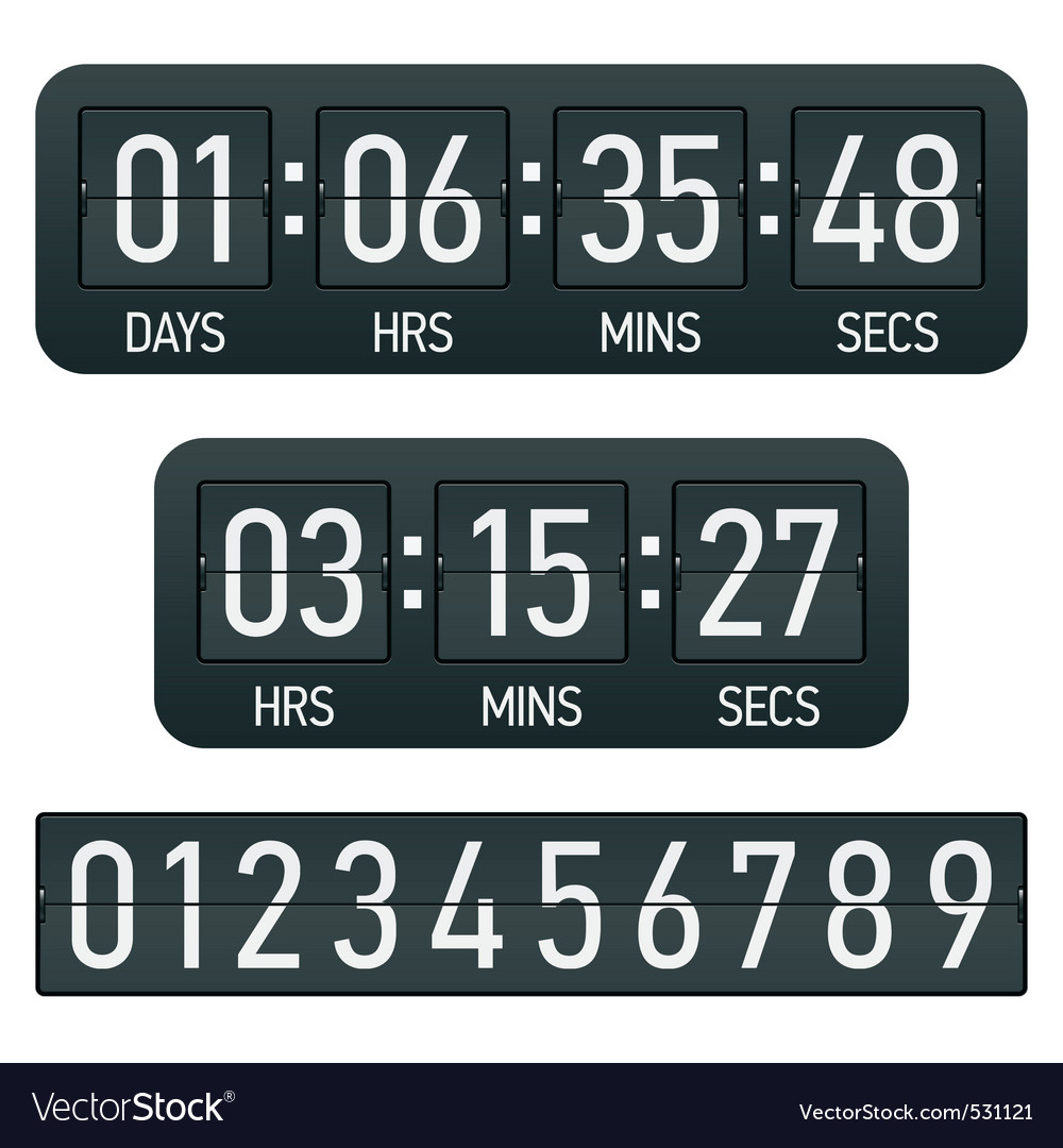Countdown timer Royalty Free Vector Image - VectorStock Countdown timer Royalty Free Vector Image - VectorStock