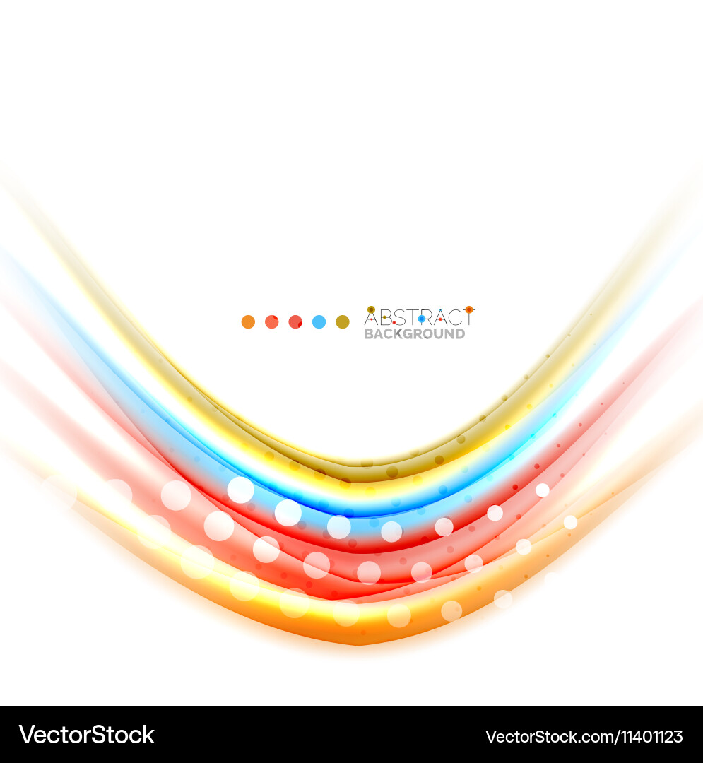 Multicolored lines on white motion concept Vector Image