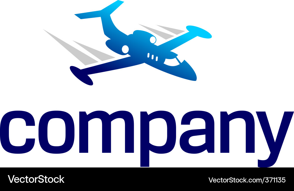 Business jet logo Royalty Free Vector Image - VectorStock