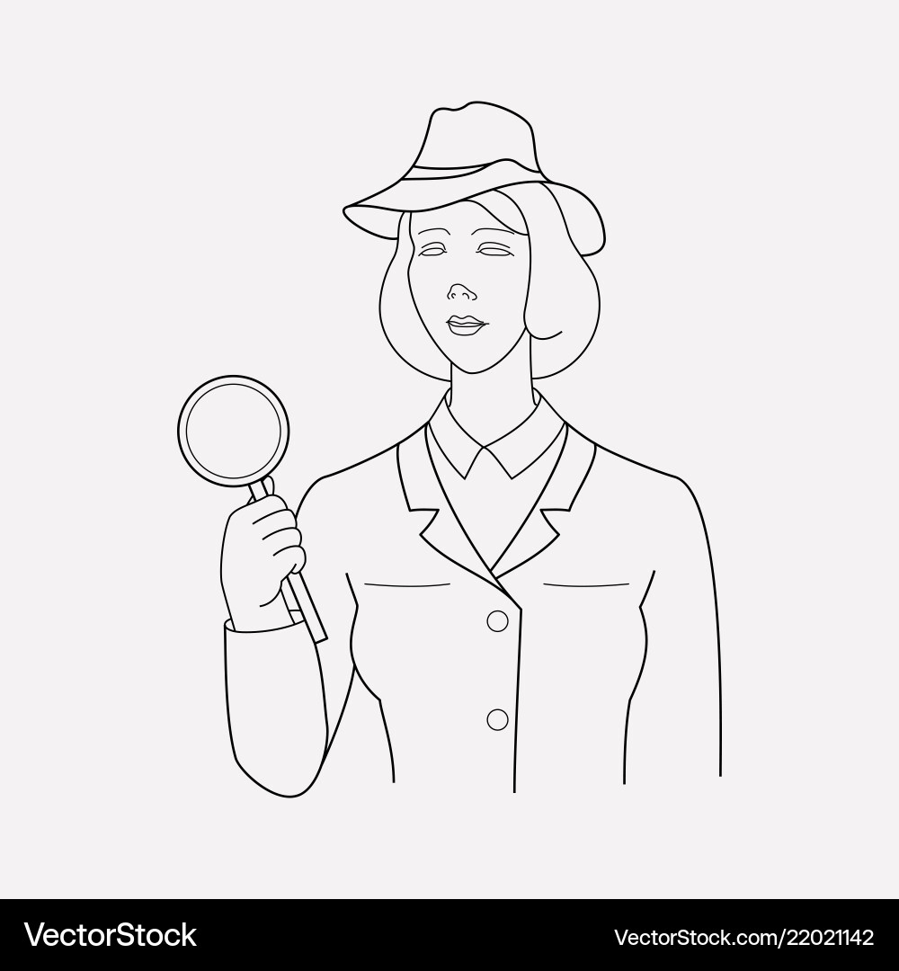 Investigator icon line element Royalty Free Vector Image