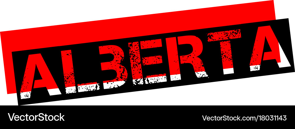Alberta sticker stamp Royalty Free Vector Image