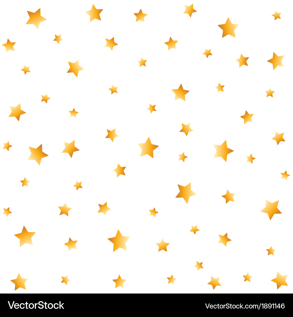 Gold stars seamless background Royalty Free Vector Image