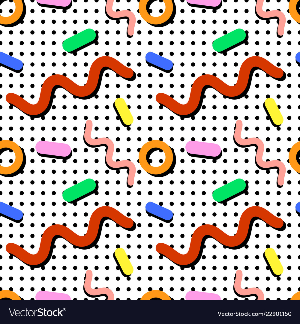 Memphis pattern 80s Royalty Free Vector Image - VectorStock