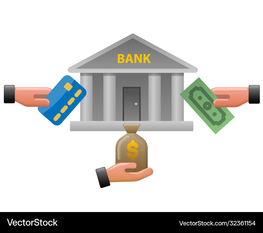 Bank earnings Royalty Free Vector Image - VectorStock