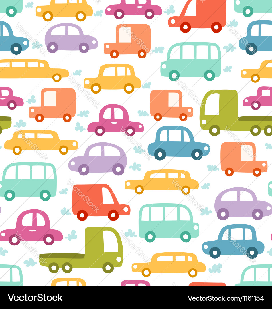 Cars pattern Royalty Free Vector Image - VectorStock