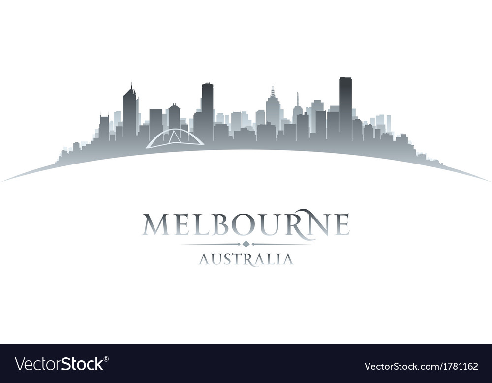 Melbourne Australia city skyline silhouette Vector Image Melbourne Australia city skyline silhouette Vector Image