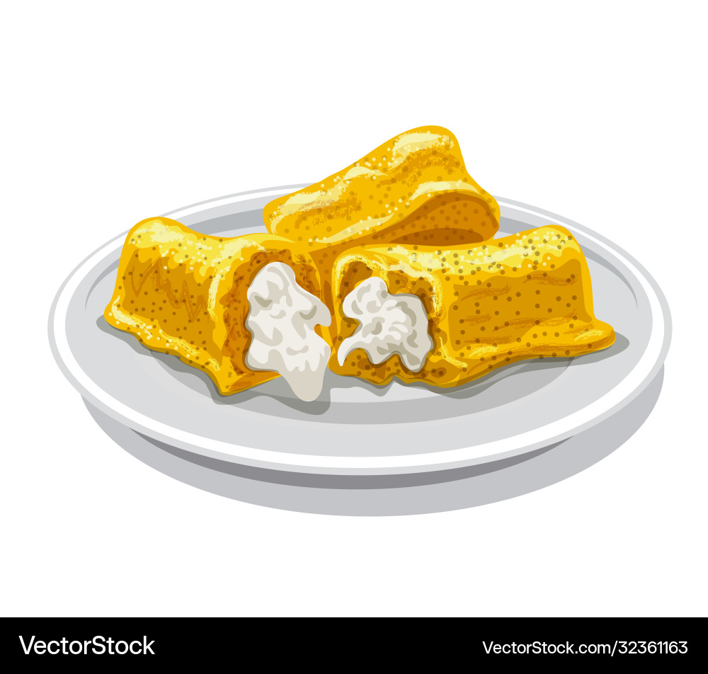 Vanilla cakes Royalty Free Vector Image - VectorStock