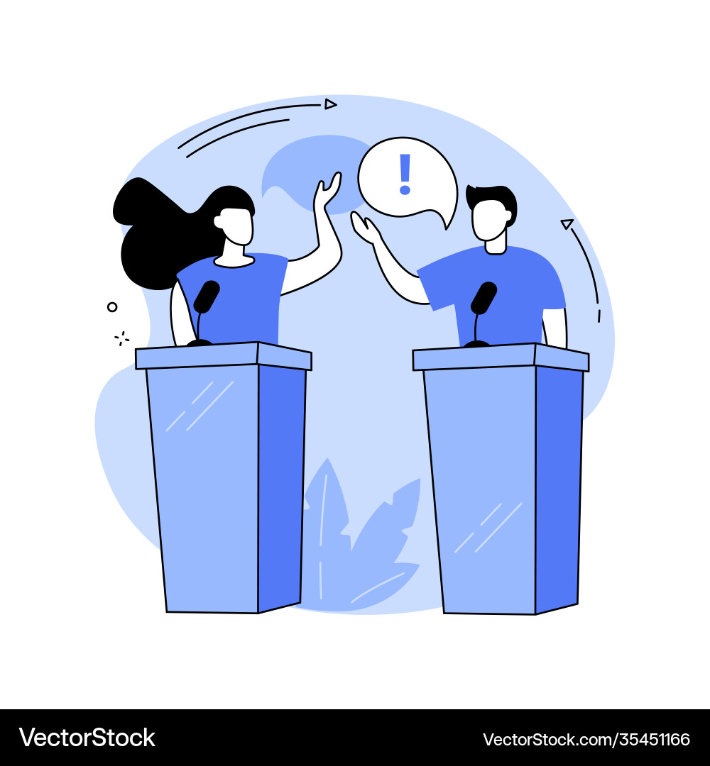 Debating club abstract concept Royalty Free Vector Image