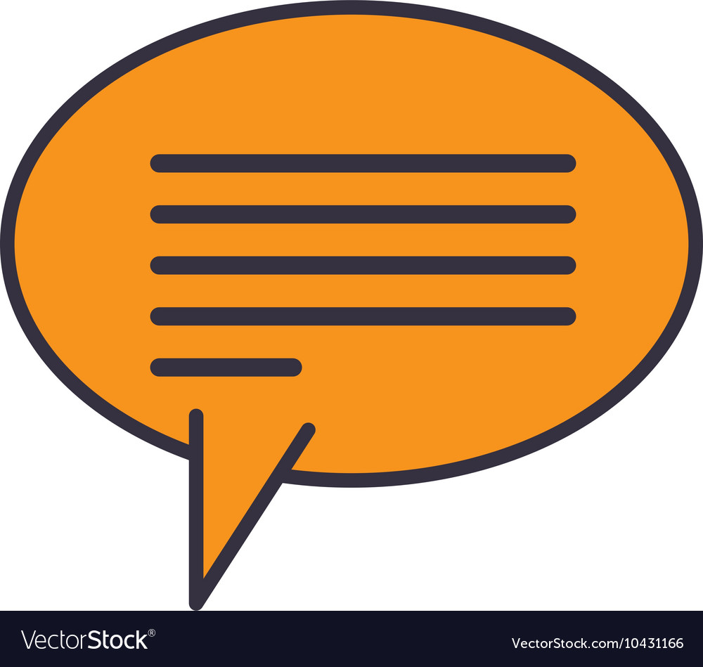 Speech bubble message isolated icon Royalty Free Vector