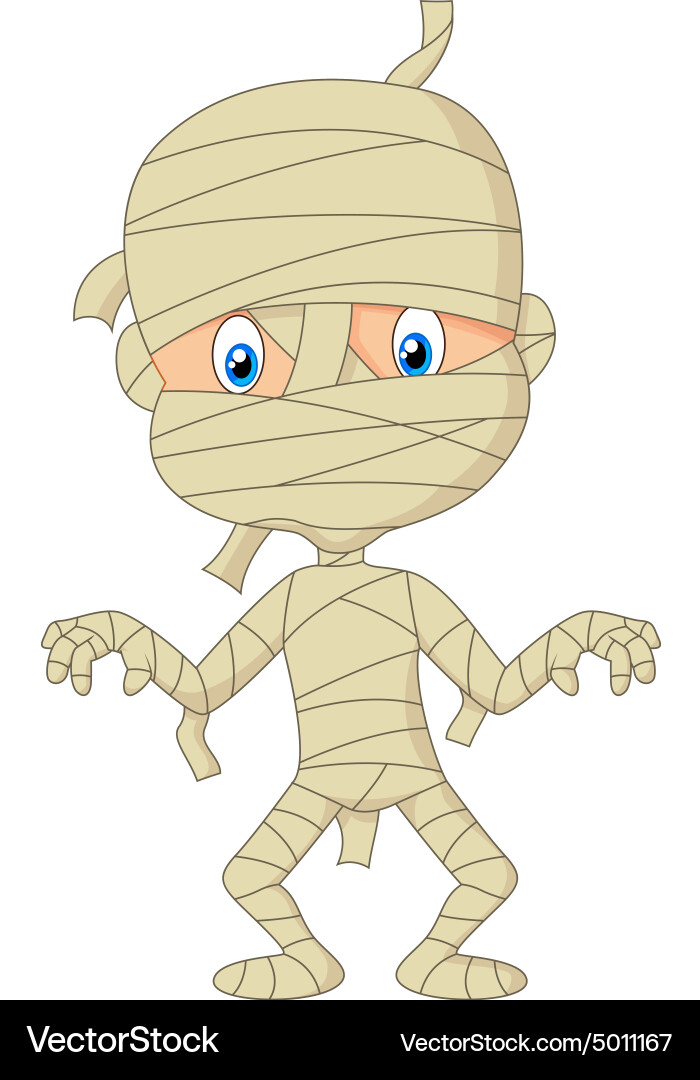 Cartoon mummy Royalty Free Vector Image - VectorStock