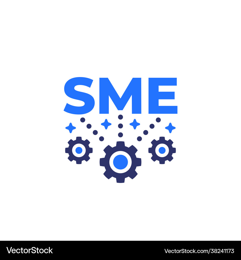 Sme small and medium enterprise icon on white Vector Image