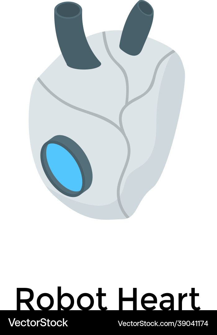 Robot heart Royalty Free Vector Image - VectorStock