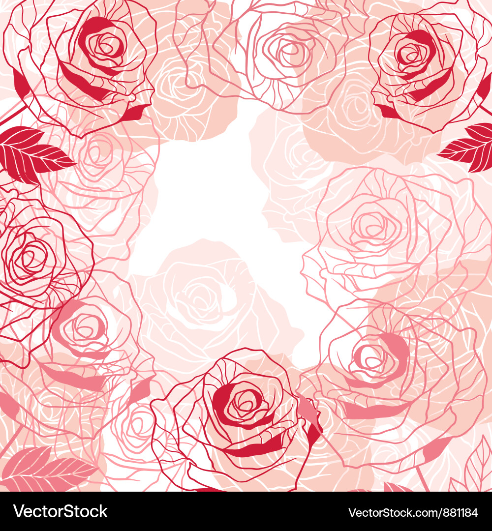 Floral background with pink roses Royalty Free Vector Image