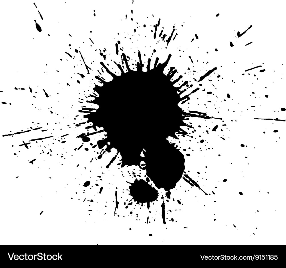 Black ink splatter Royalty Free Vector Image - VectorStock