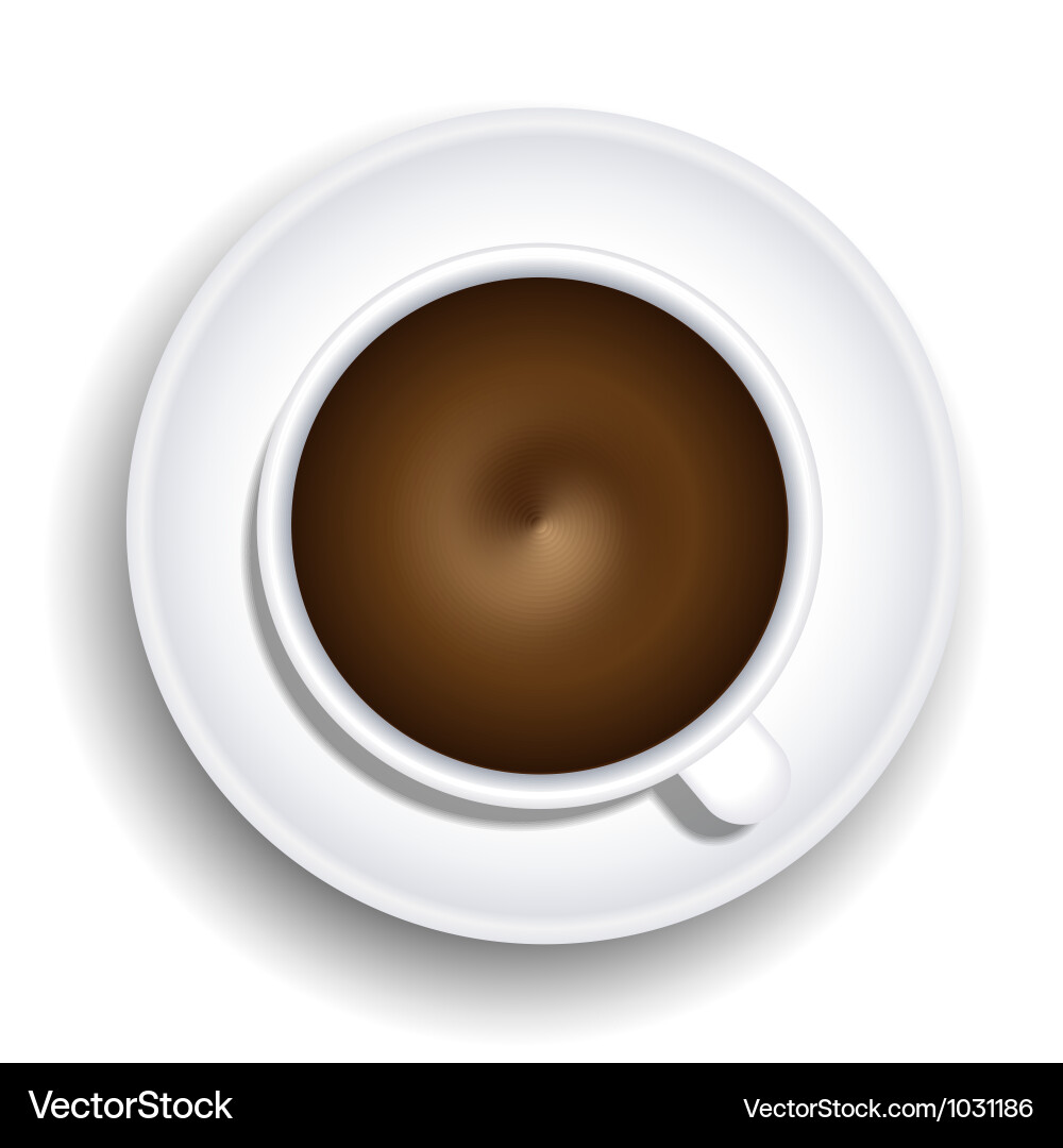 Coffee Cup Top-Down View Royalty Free Vector Image