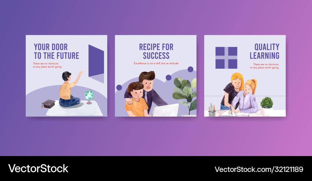 Advertise online learning concept design Vector Image