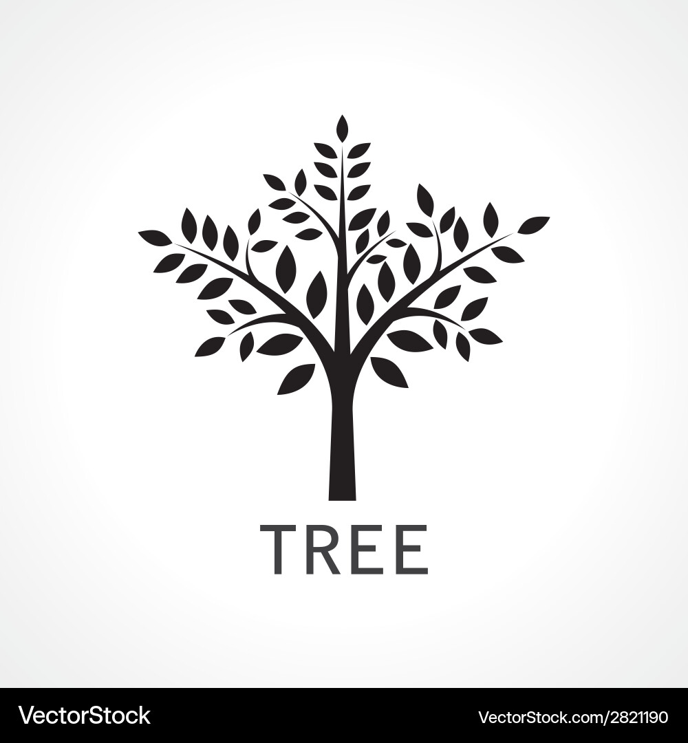 Symbol of tree Royalty Free Vector Image - VectorStock