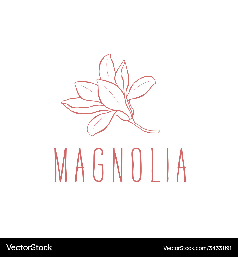 Logo magnolia Royalty Free Vector Image - VectorStock