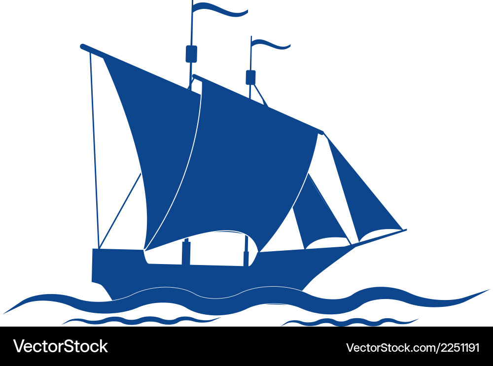 Sail ship Royalty Free Vector Image - VectorStock