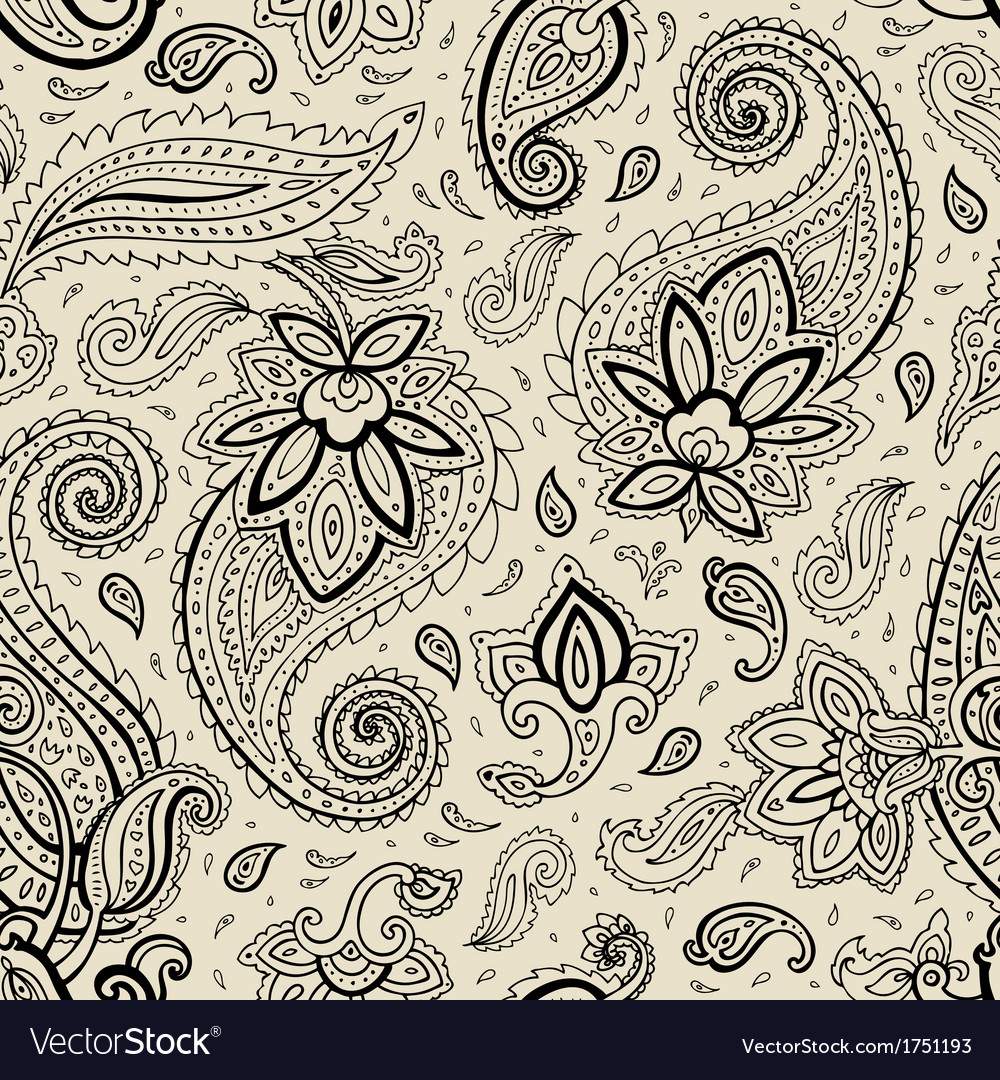 Seamless Paisley Background Royalty Free Vector Image