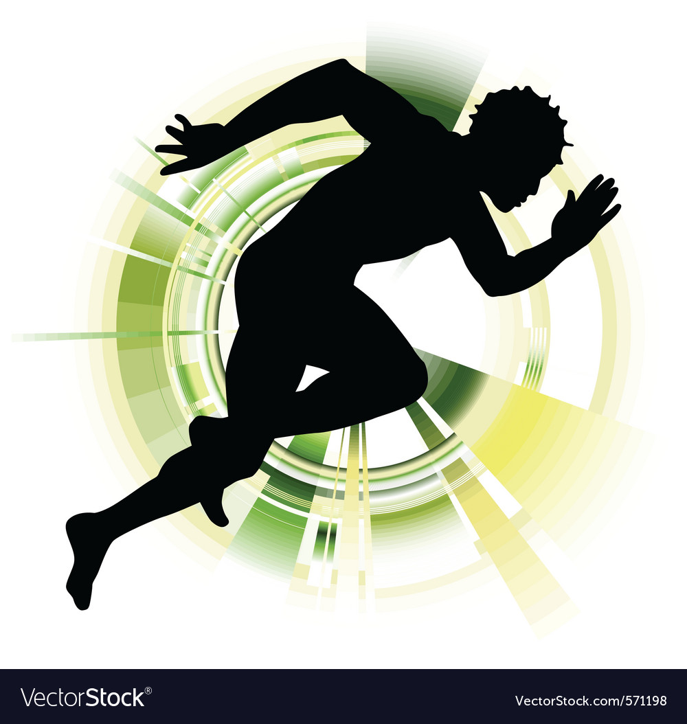 Abstract runner Royalty Free Vector Image - VectorStock