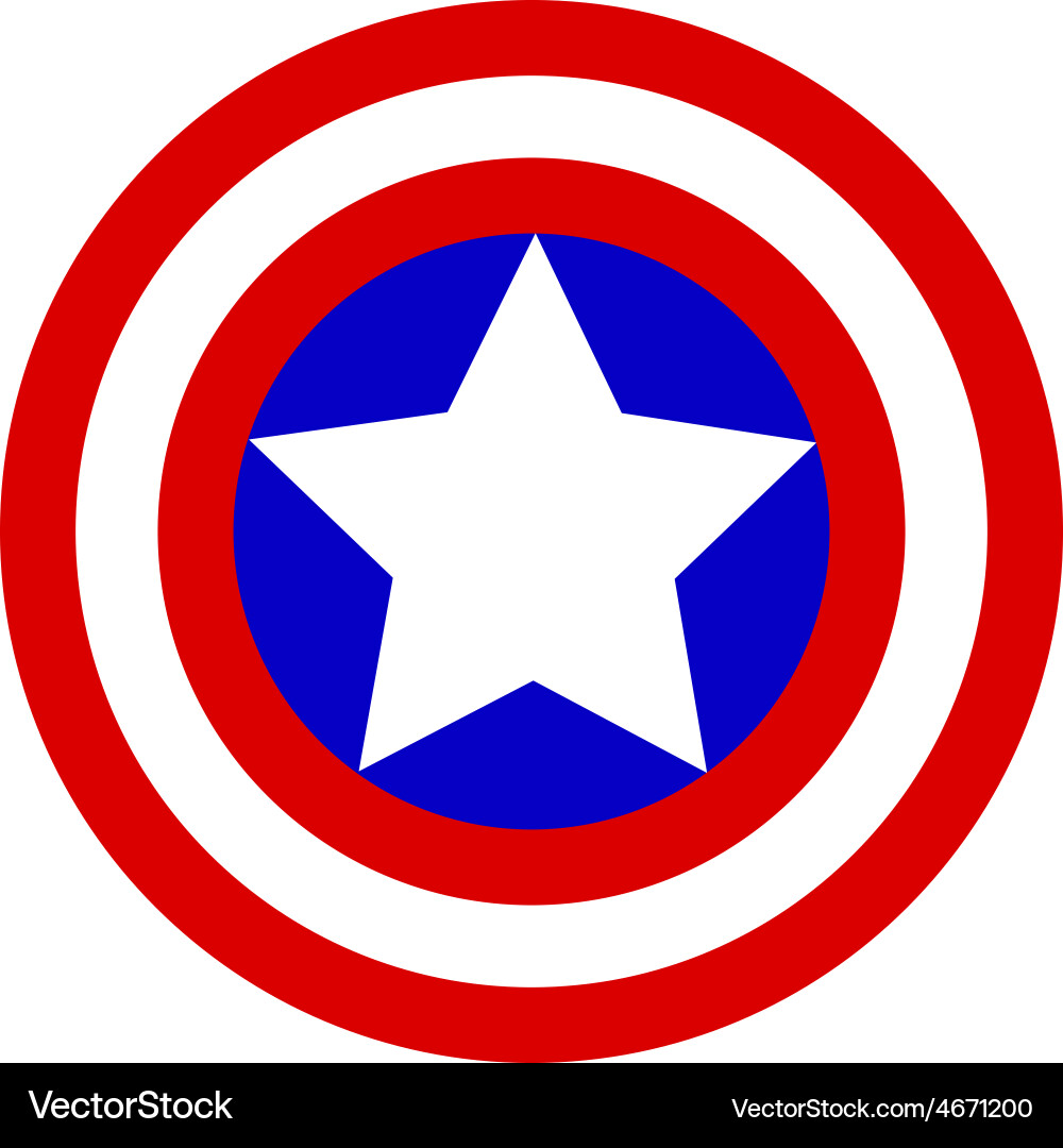 Captain America Logo Royalty Free Vector Image