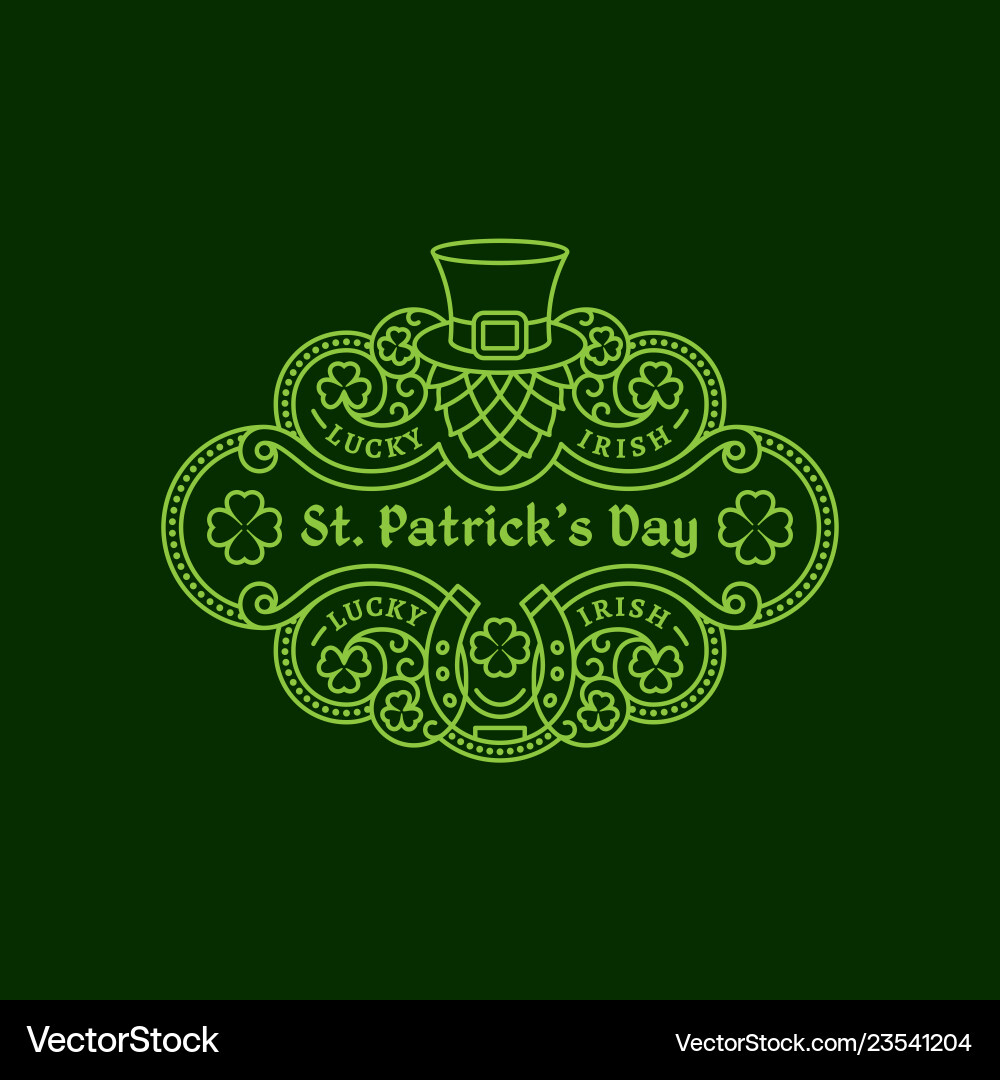 Irish label Royalty Free Vector Image - VectorStock