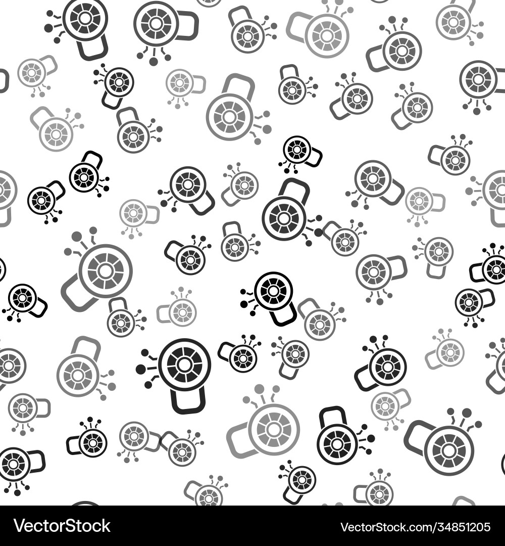 Black cyber security icon isolated seamless Vector Image