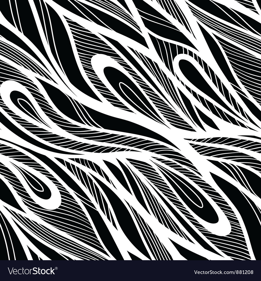 Seamless abstract hand drawn pattern waves Vector Image
