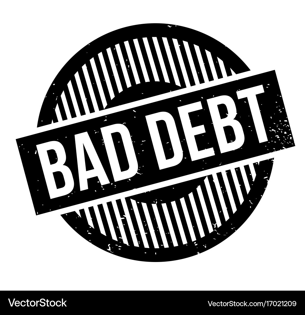 Bad debt rubber stamp Royalty Free Vector Image