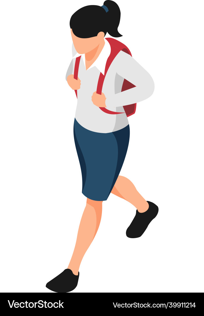 School girl icon Royalty Free Vector Image - VectorStock