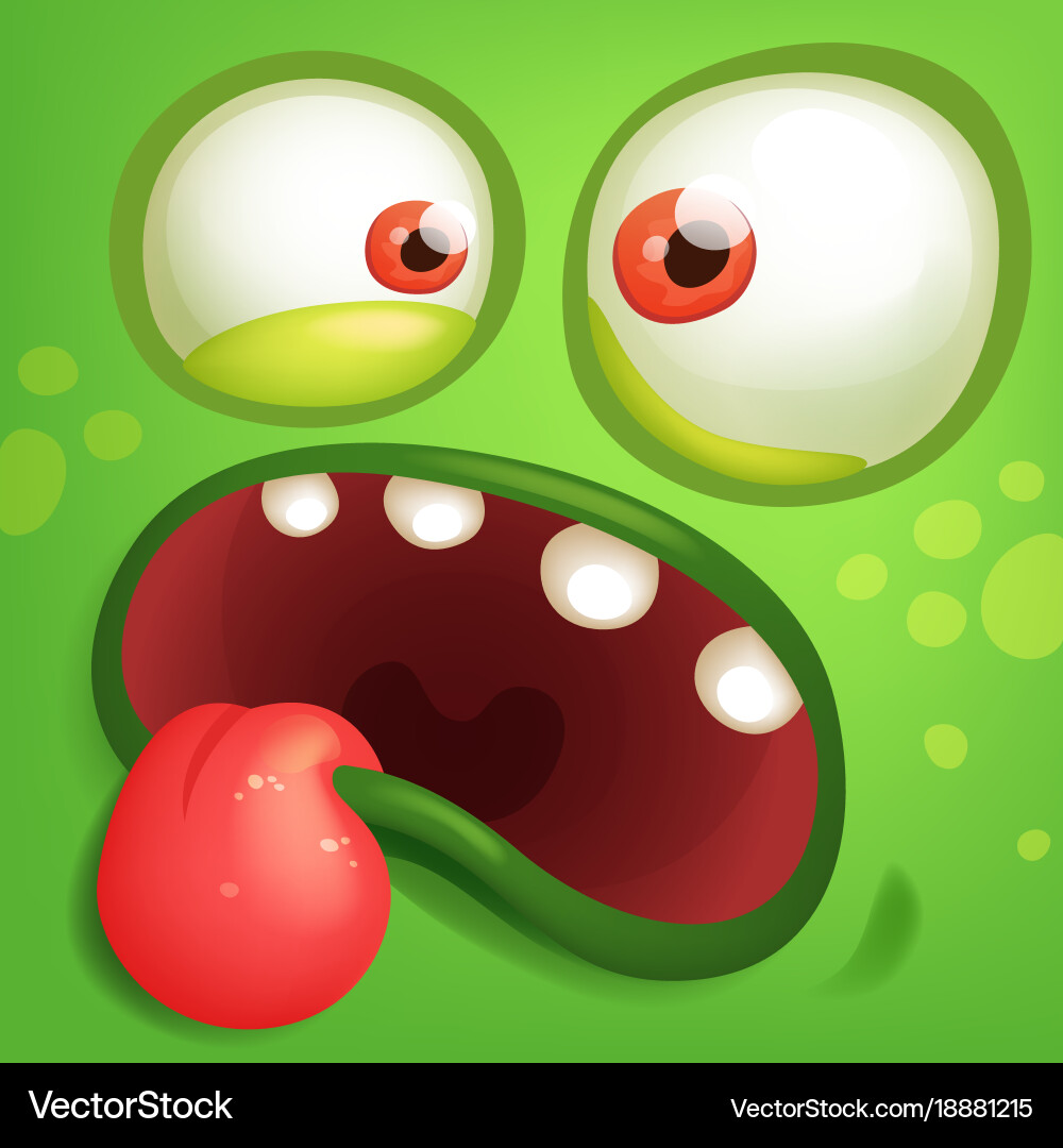 Monster face Royalty Free Vector Image - VectorStock