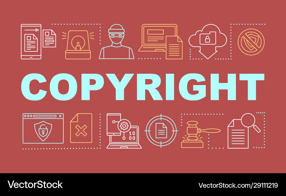 Copyright word concepts banner Royalty Free Vector Image
