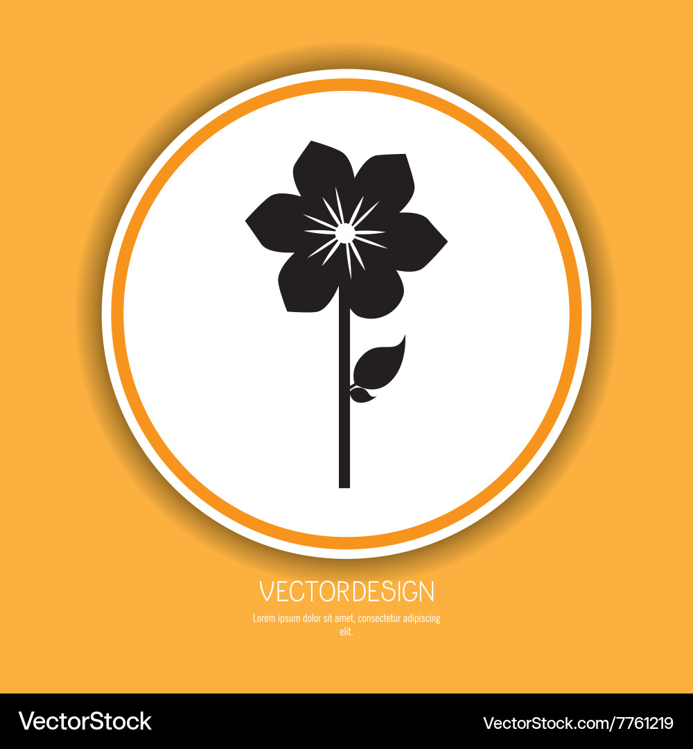Flower icon design Royalty Free Vector Image - VectorStock