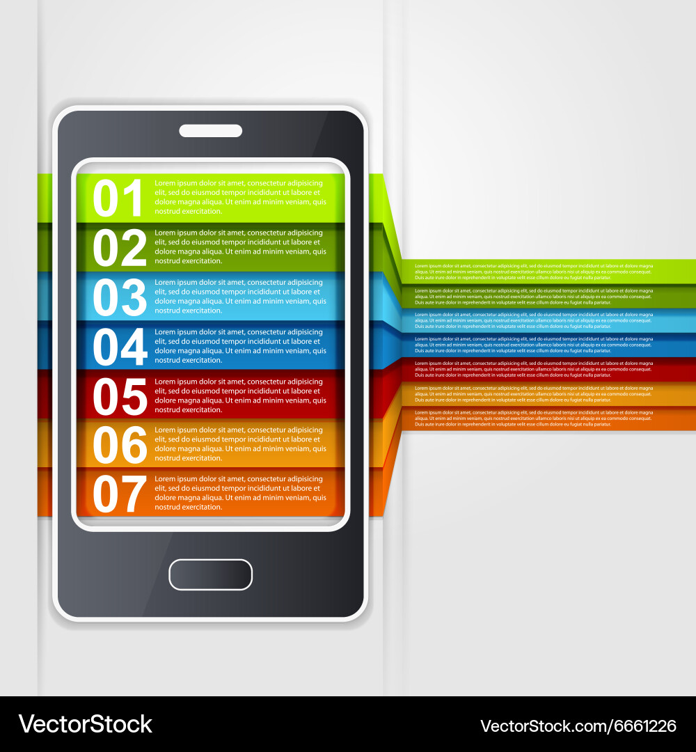 Infographic smartphone design concept Royalty Free Vector